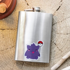 Kawaii Sticker of Gengar With Pokéball Balloon - Etsy