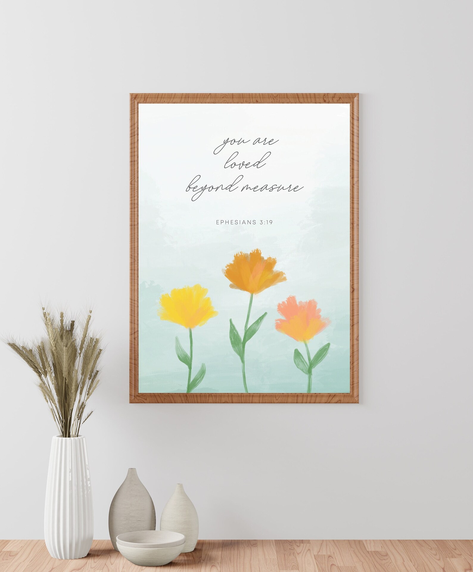 You Are Loved Beyond Measure | Ephesians 3:19 | Bible Verse Prints ...