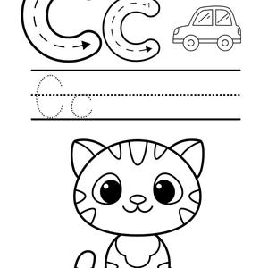 Toddler/preschool Alphabet Coloring Pages - Etsy