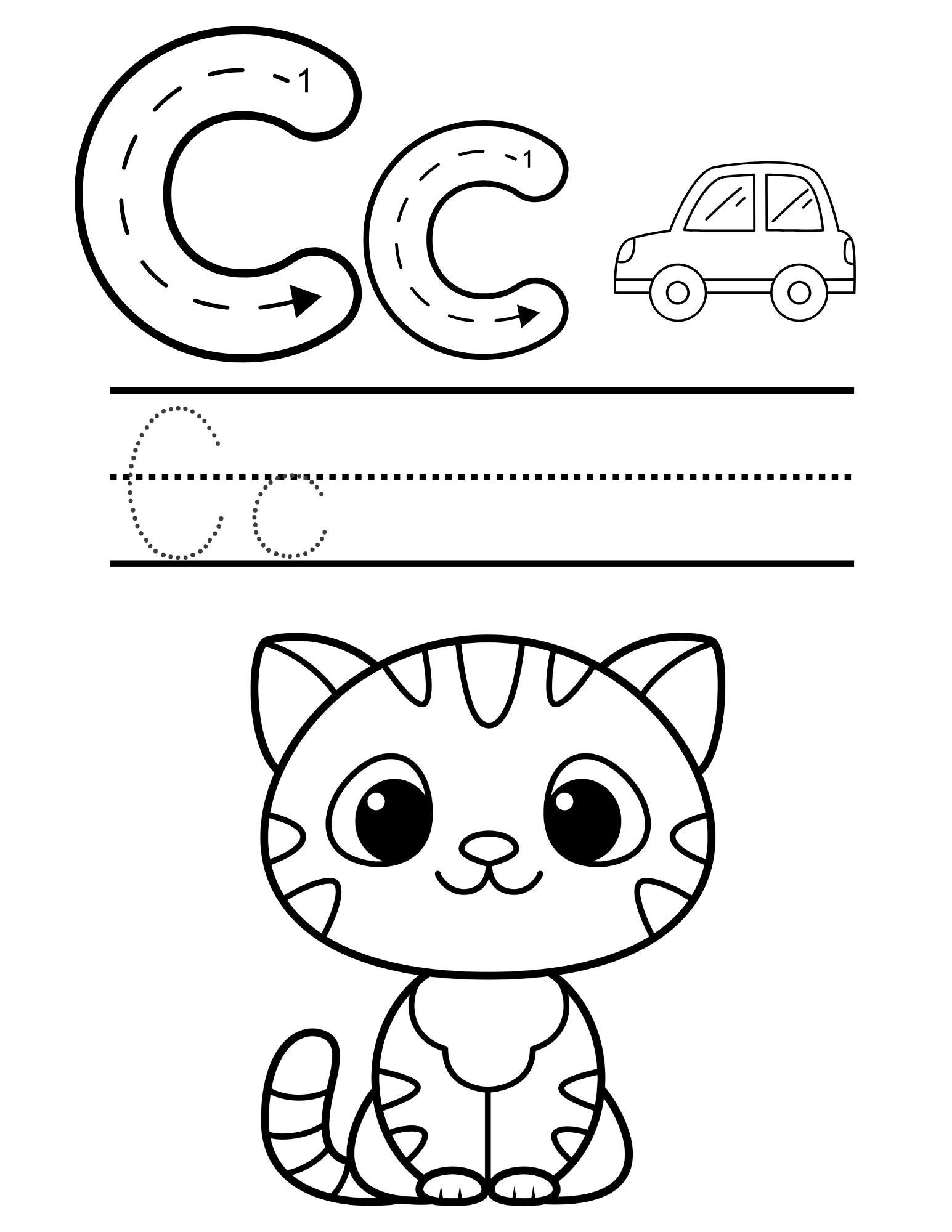 Toddler/preschool Alphabet Coloring Pages - Etsy