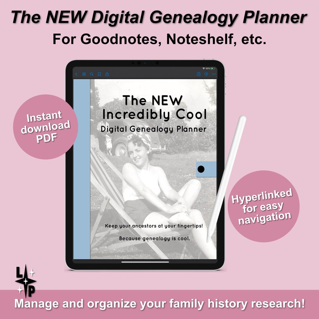 The New Incredibly Cool Genealogy Planner Kit With Undated Monday Start ...