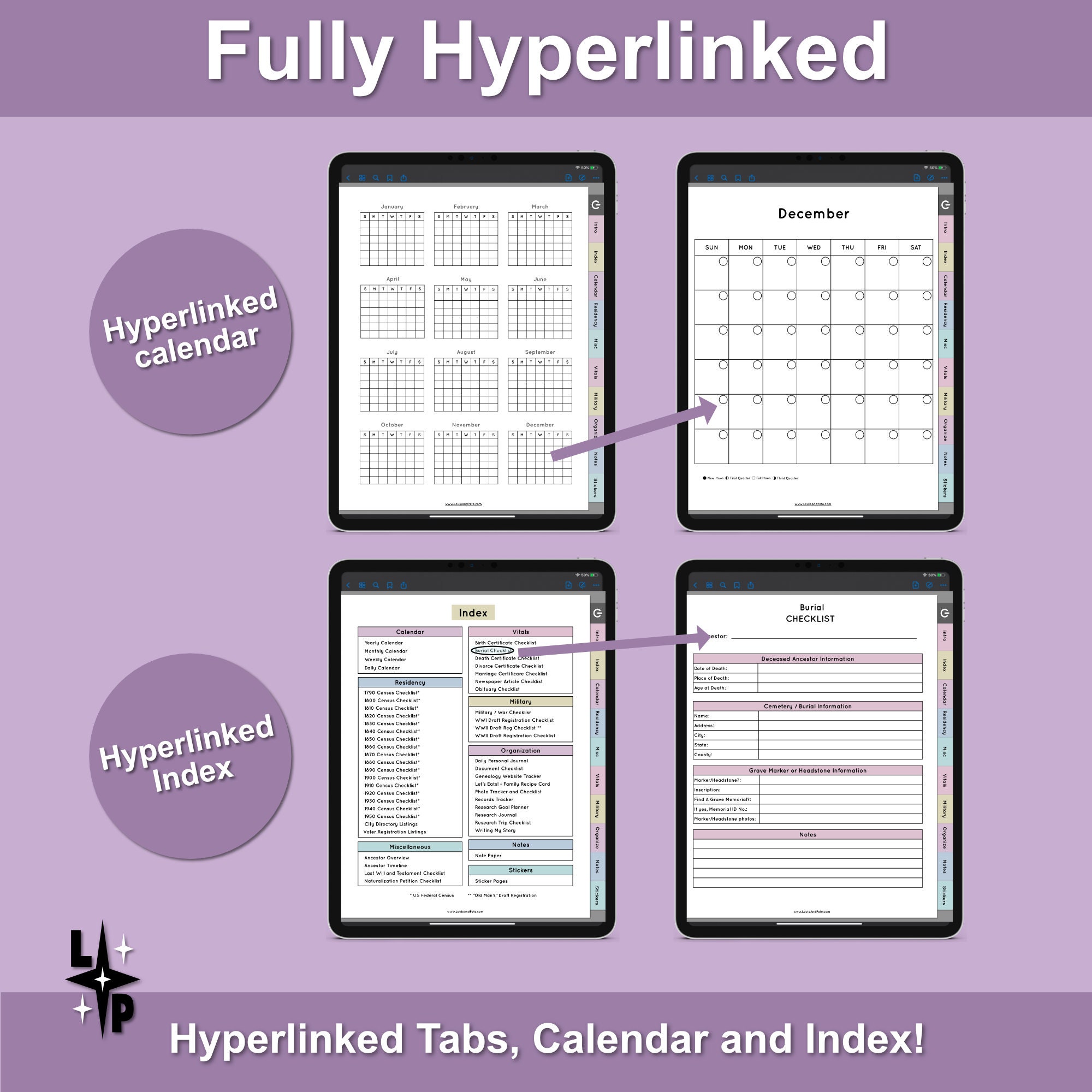 The New Incredibly Cool Genealogy Planner Kit With Undated Sunday Start ...