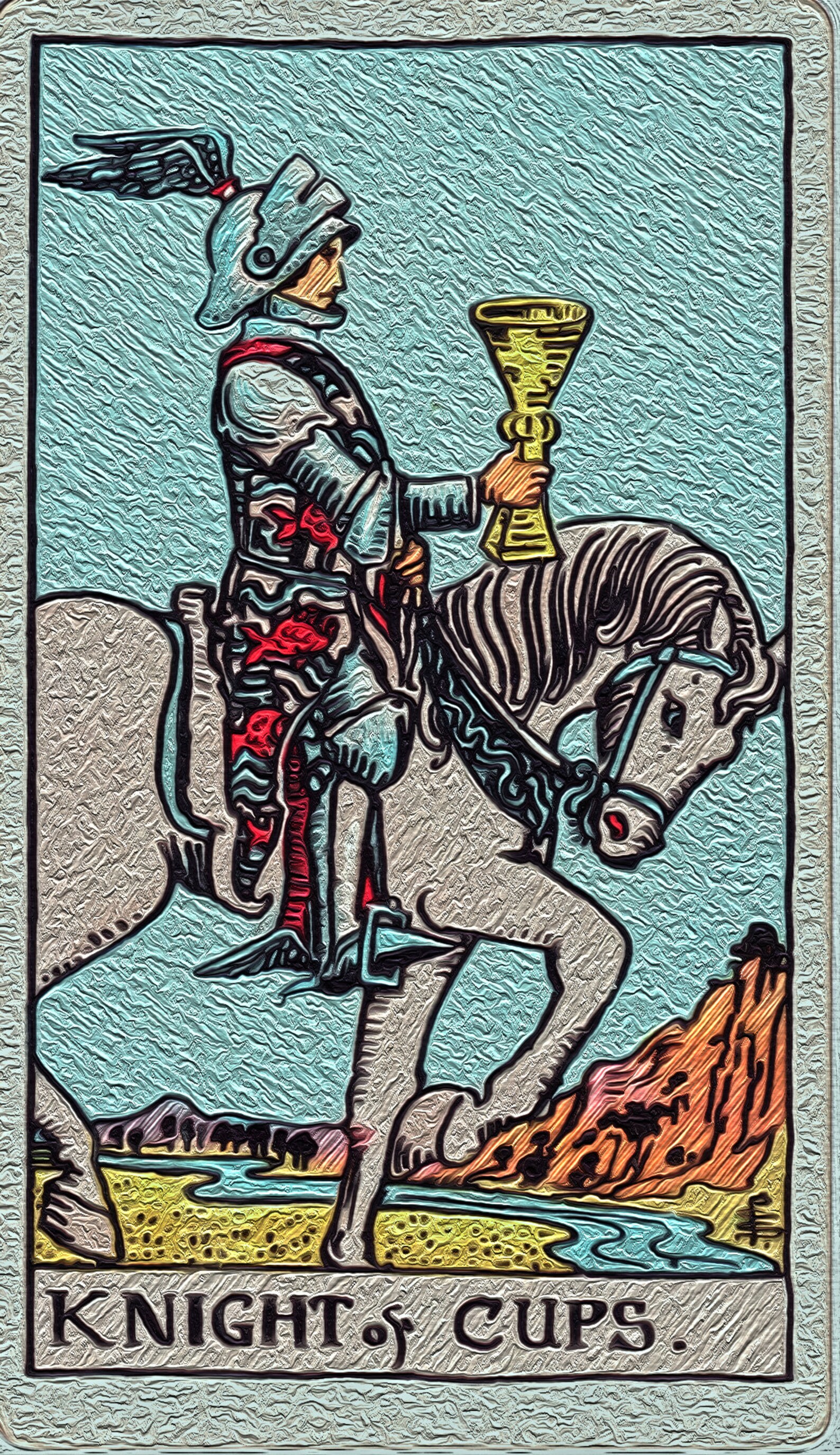 Knight of Cups Tarot Canvas Print (no White Border) - Etsy