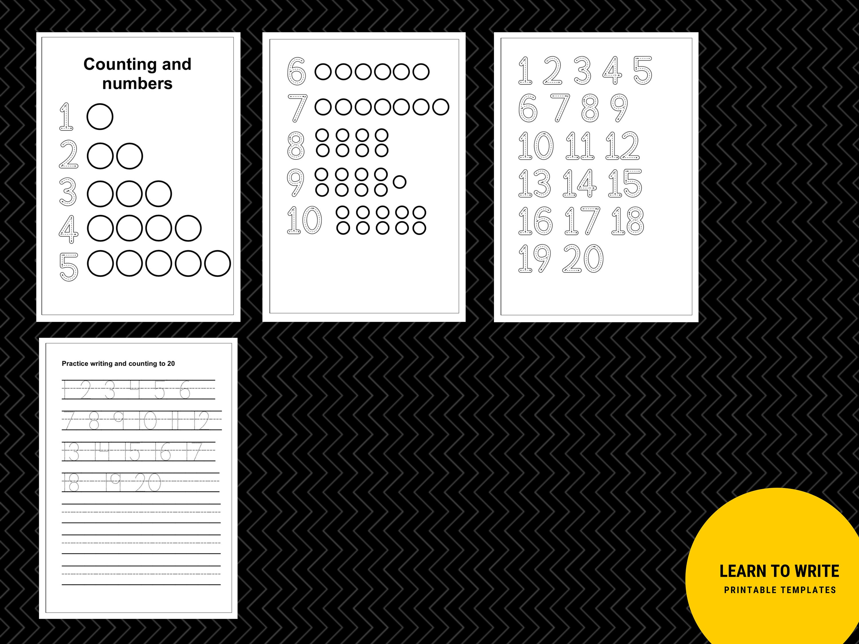 Numbers Writing | Writing Practice | Numbers Tracing | Kindergarten ...