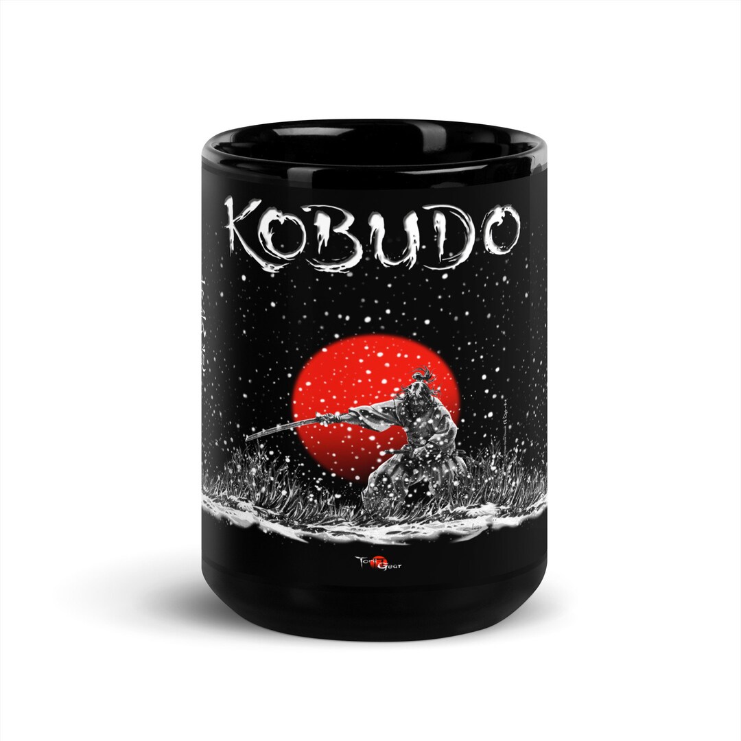 Brilliant Black KOBUDO Mug TG Dynamic Design Samurai and Sun Ideal Gift ...