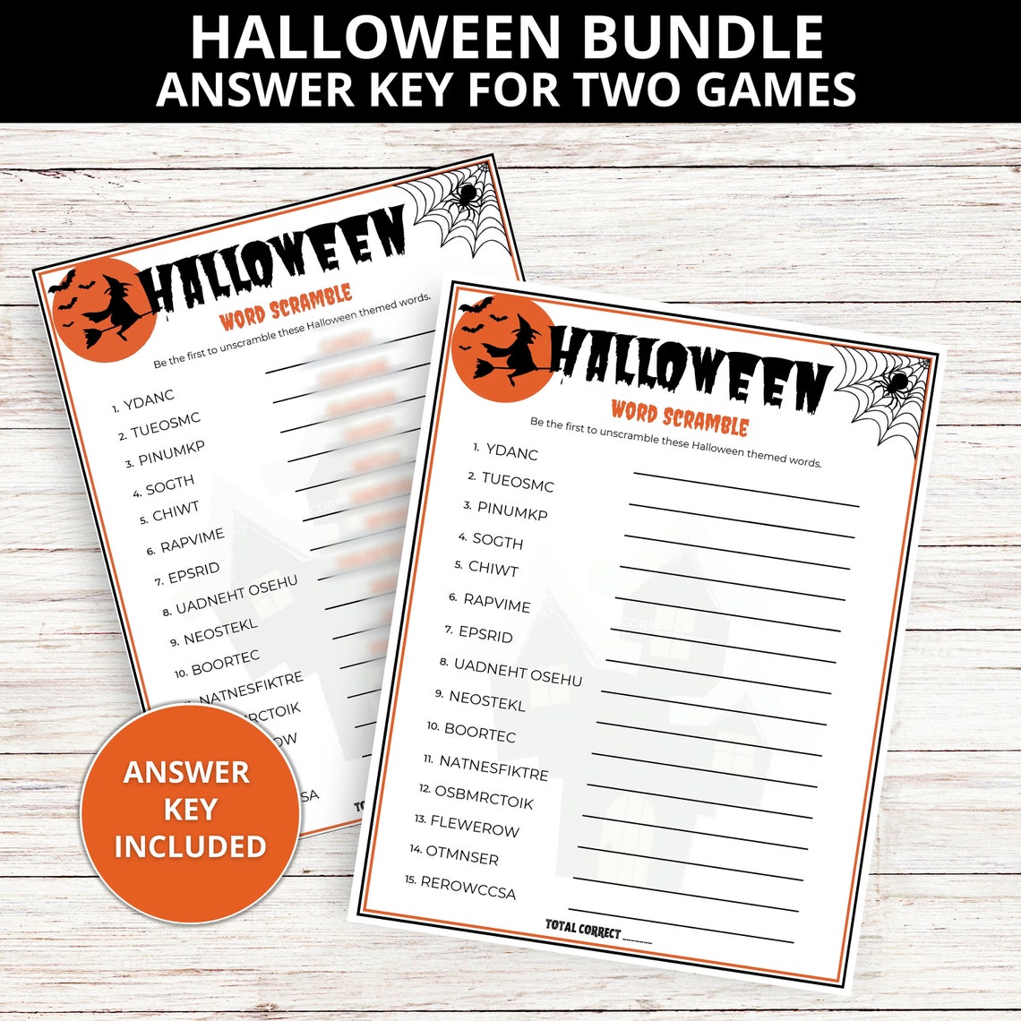 Halloween Game Bundle for Kids • Printable Halloween Activity ...