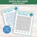 Earth Day Word Search Game for Kids & Adults • Senior Earth Day Game ...
