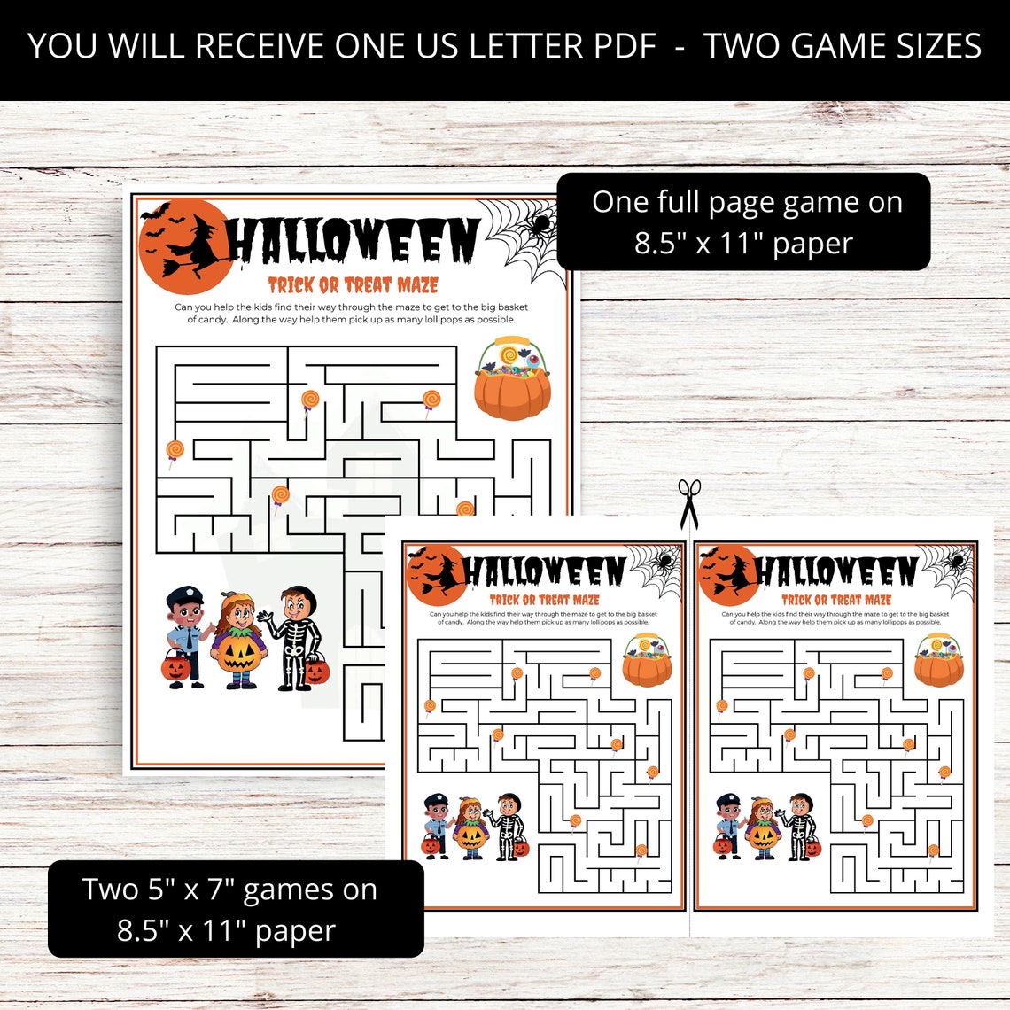 Halloween Trick or Treat Maze Game for All Maze Game Printable ...