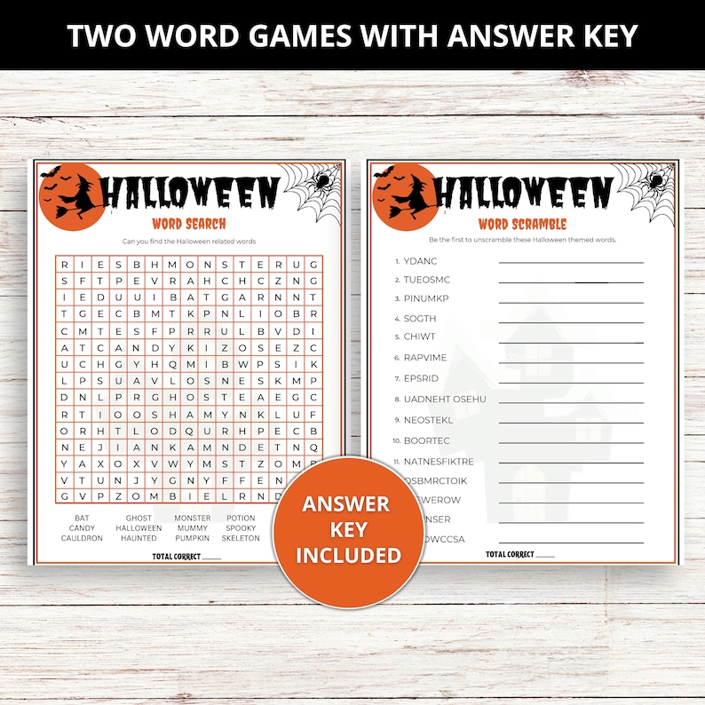 Halloween Game Bundle for Kids • Printable Halloween Activity ...