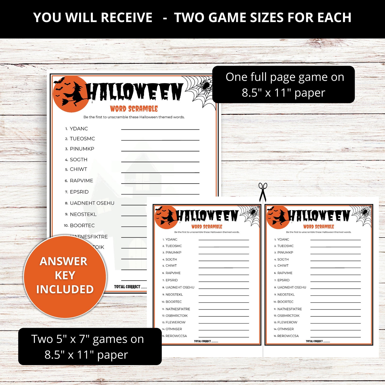 Halloween Game Bundle for Kids • Printable Halloween Activity ...