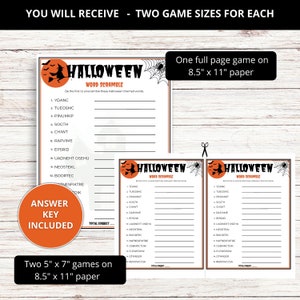 Halloween Game Bundle for Kids & Adults • Printable Halloween Activity ...