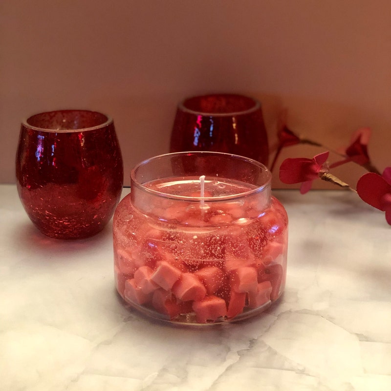 Gel Candle With Hearts - Etsy