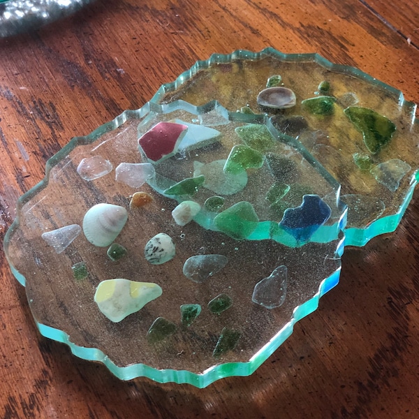 Sea Glass Coasters - Etsy