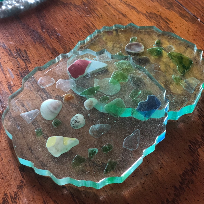 Sea Glass Coasters - Etsy