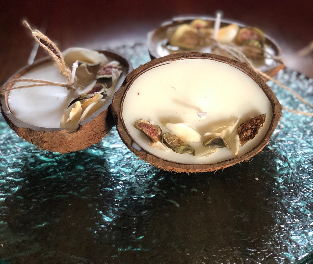 Coconut Shell Candle - Etsy