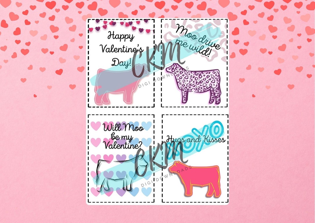 Show Cattle Valentine Stock Show/livestock : Instant Digital Download ...