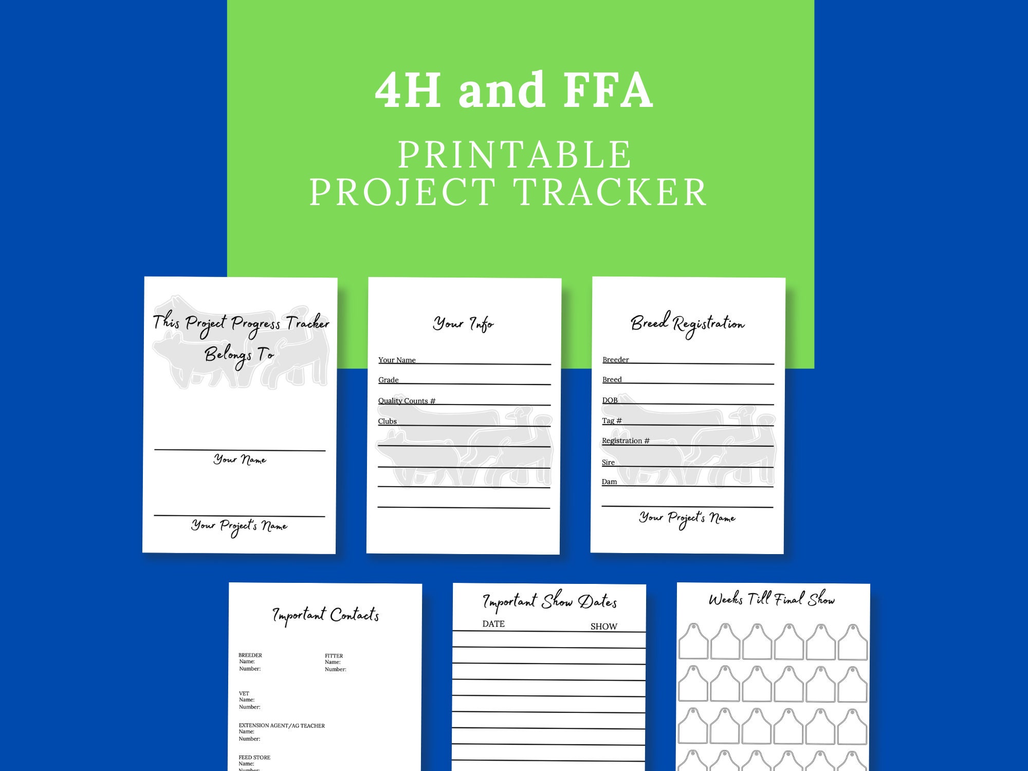 Printable Project Tracker Pages *instant Download - Etsy