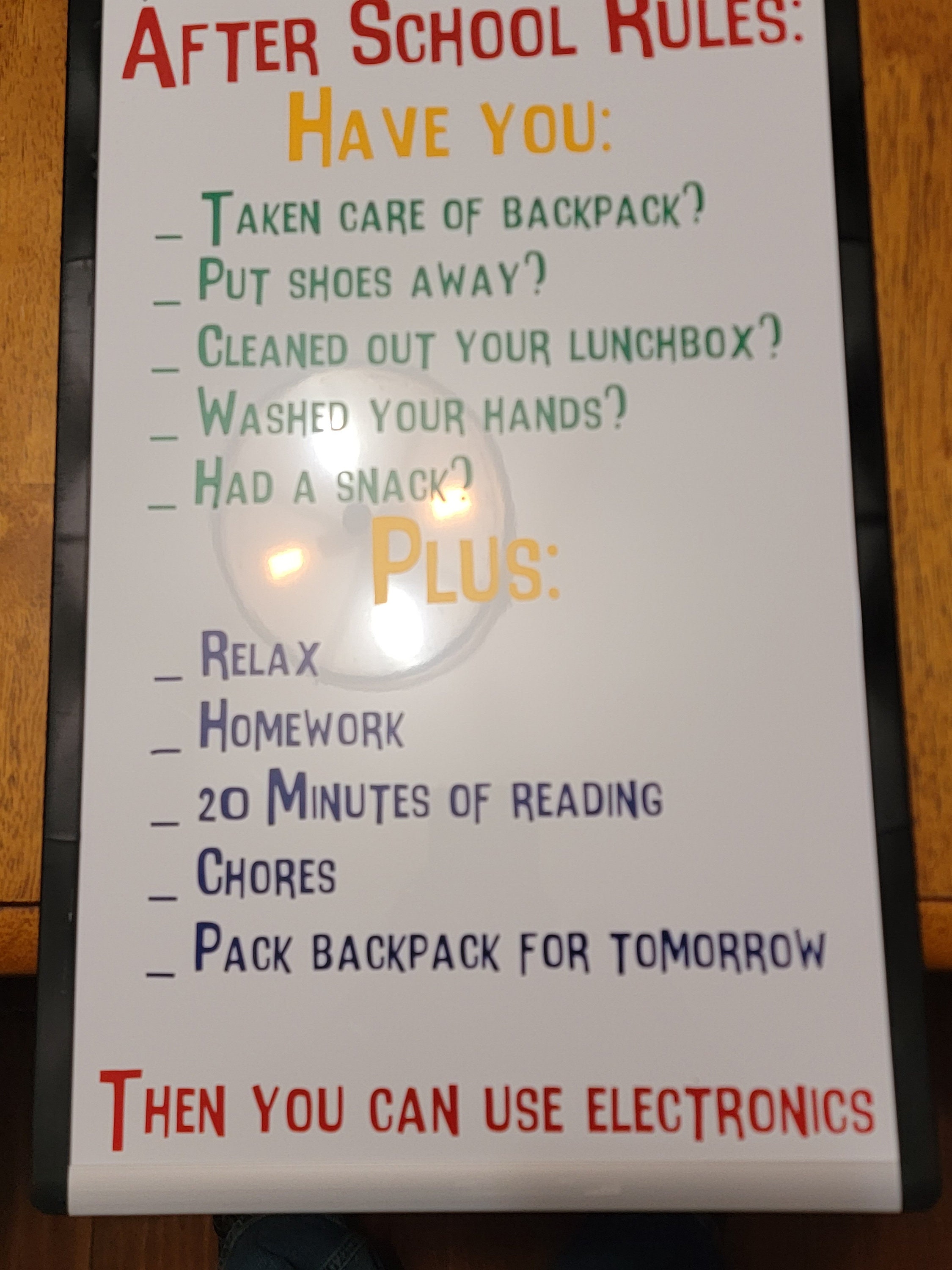 After School "chore" Checklist - Etsy