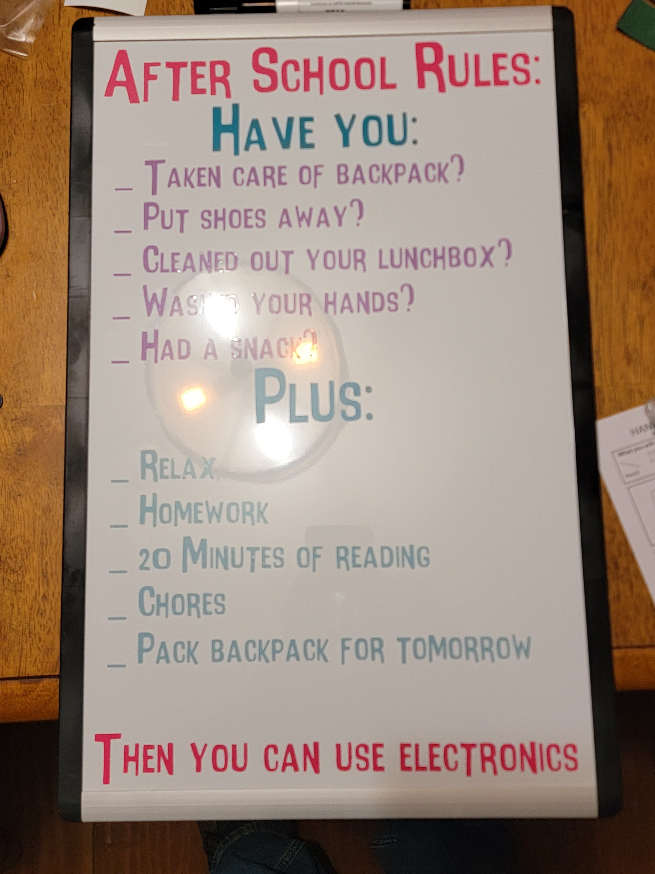 After School "chore" Checklist - Etsy
