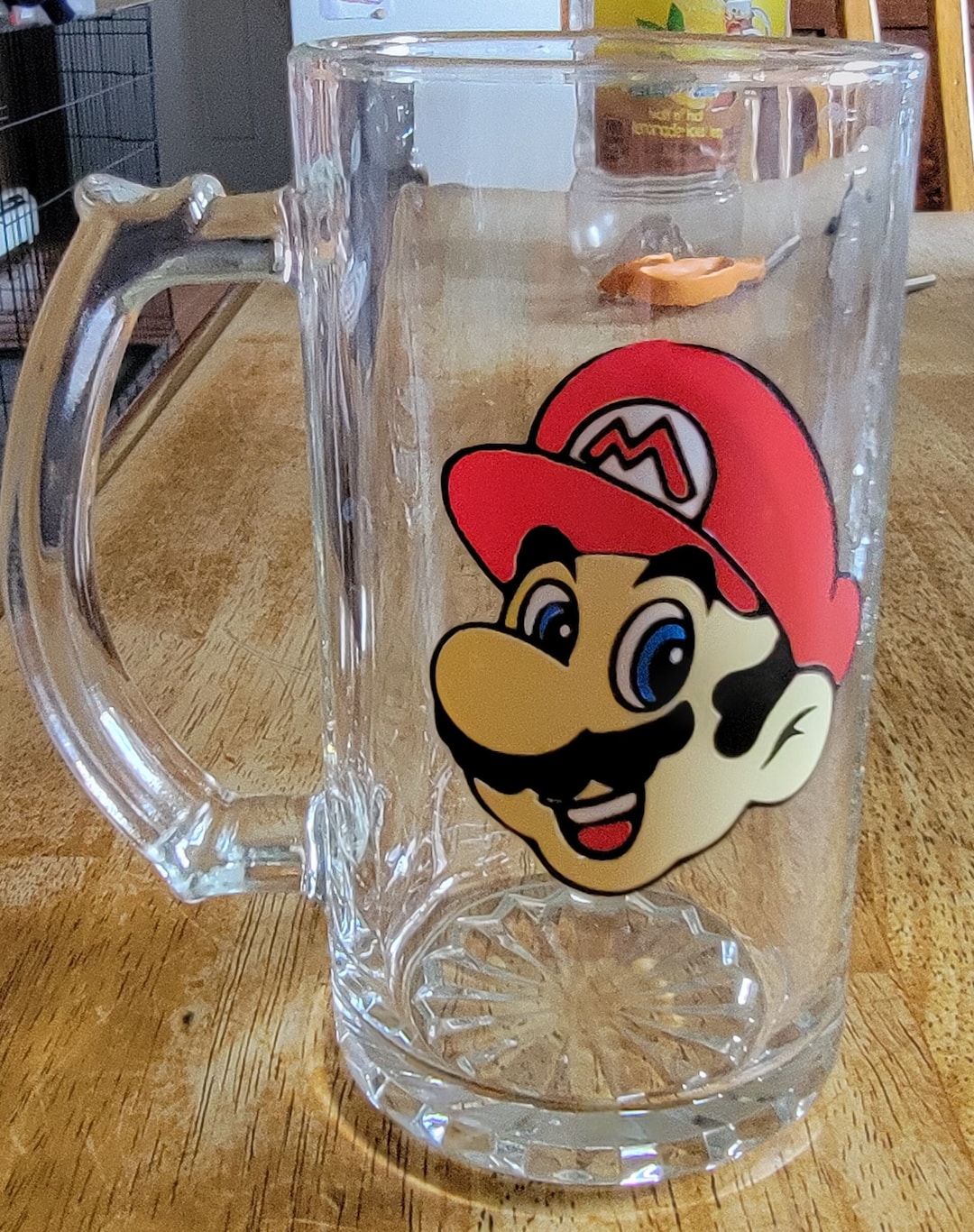 Super Mario Bros Glass Mug Set: Mario, Luigi, Yoshi - 16 Oz - Etsy