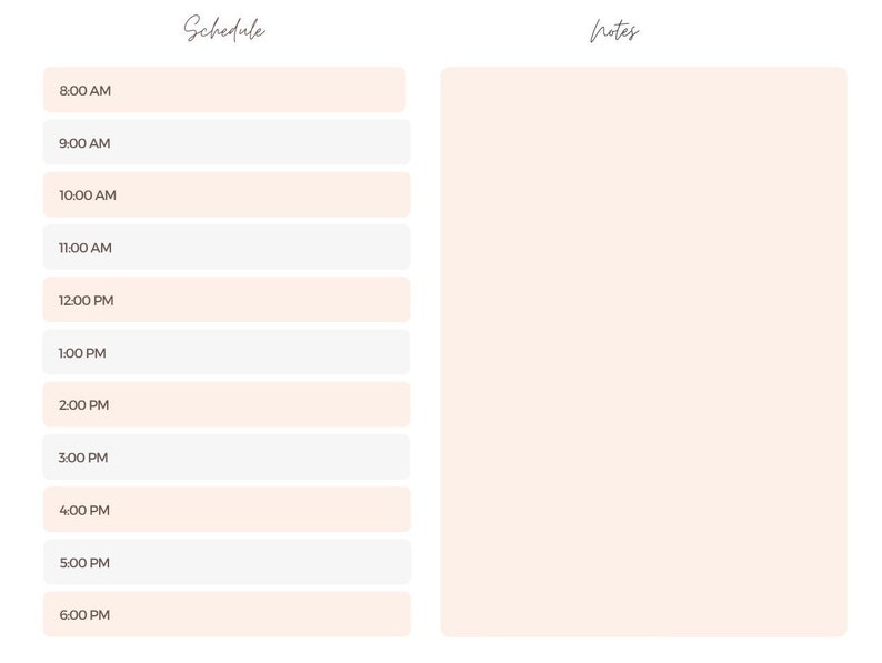 Editable Daily Plan Guide - Etsy