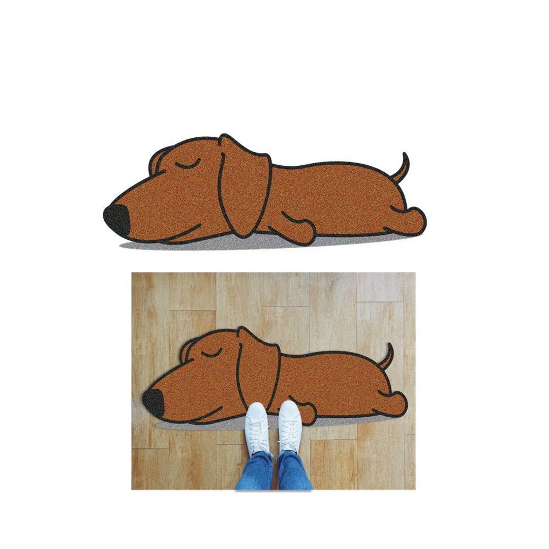 Custom Floor Mat Dachshund Wiener Badger Sausage Dog, Outdoor Indoor ...