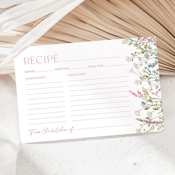 Editable Recipe Card - Etsy