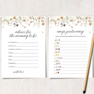 Wildflower Baby Shower Games Bundle, Spring Flowers Party Games Pack ...