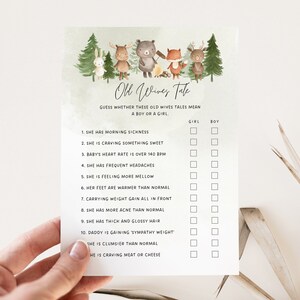 Woodland Baby Shower Games Bundle, Forest Animals Party Games Pack ...