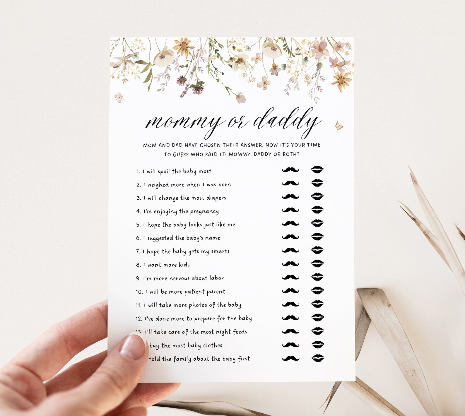 Wildflower Baby Shower Games Bundle, Spring Flowers Party Games Pack ...