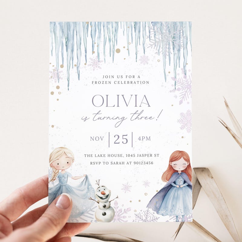 Invitation Frozen - Etsy
