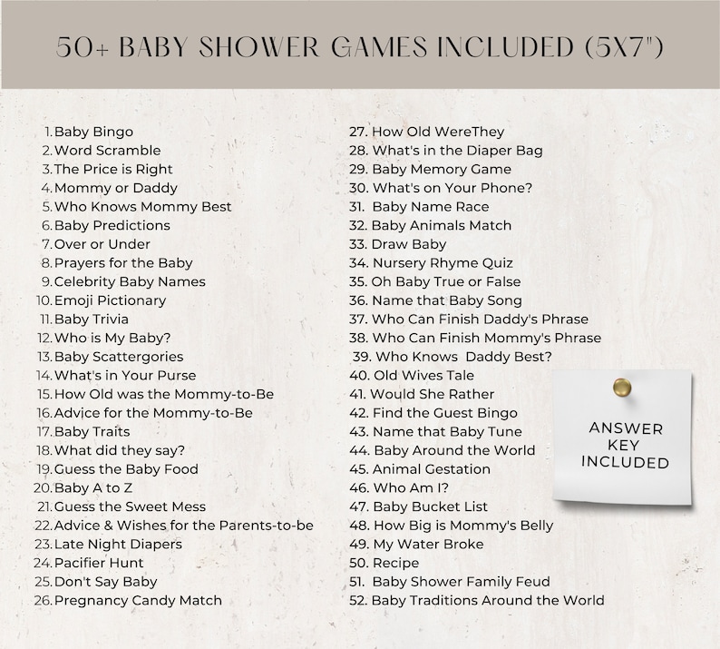 Safari Baby Shower Games Bundle Jungle Party Games Pack - Etsy