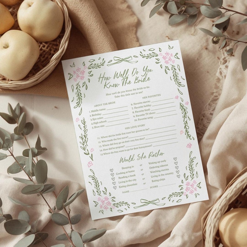 Who Knows the Bride Best, How Well Do You Know the Bride, Preppy Bridal ...