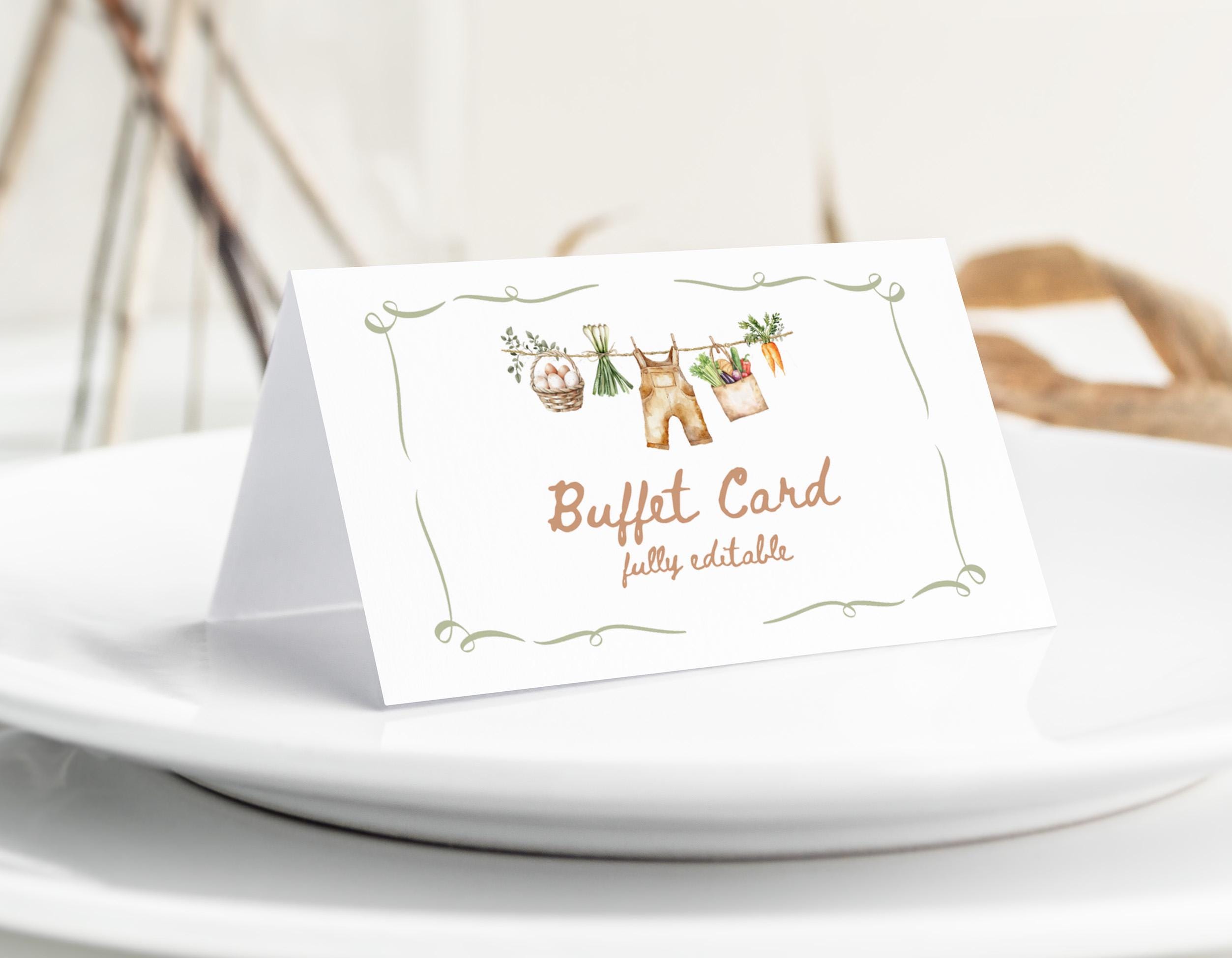 Locally Grown Food Labels Template, Farmers Market Buffet Card, Locally ...