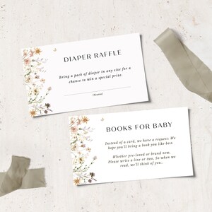 Wildflower Diaper Raffle Ticket, Books for Baby, Spring Wildflower Baby ...