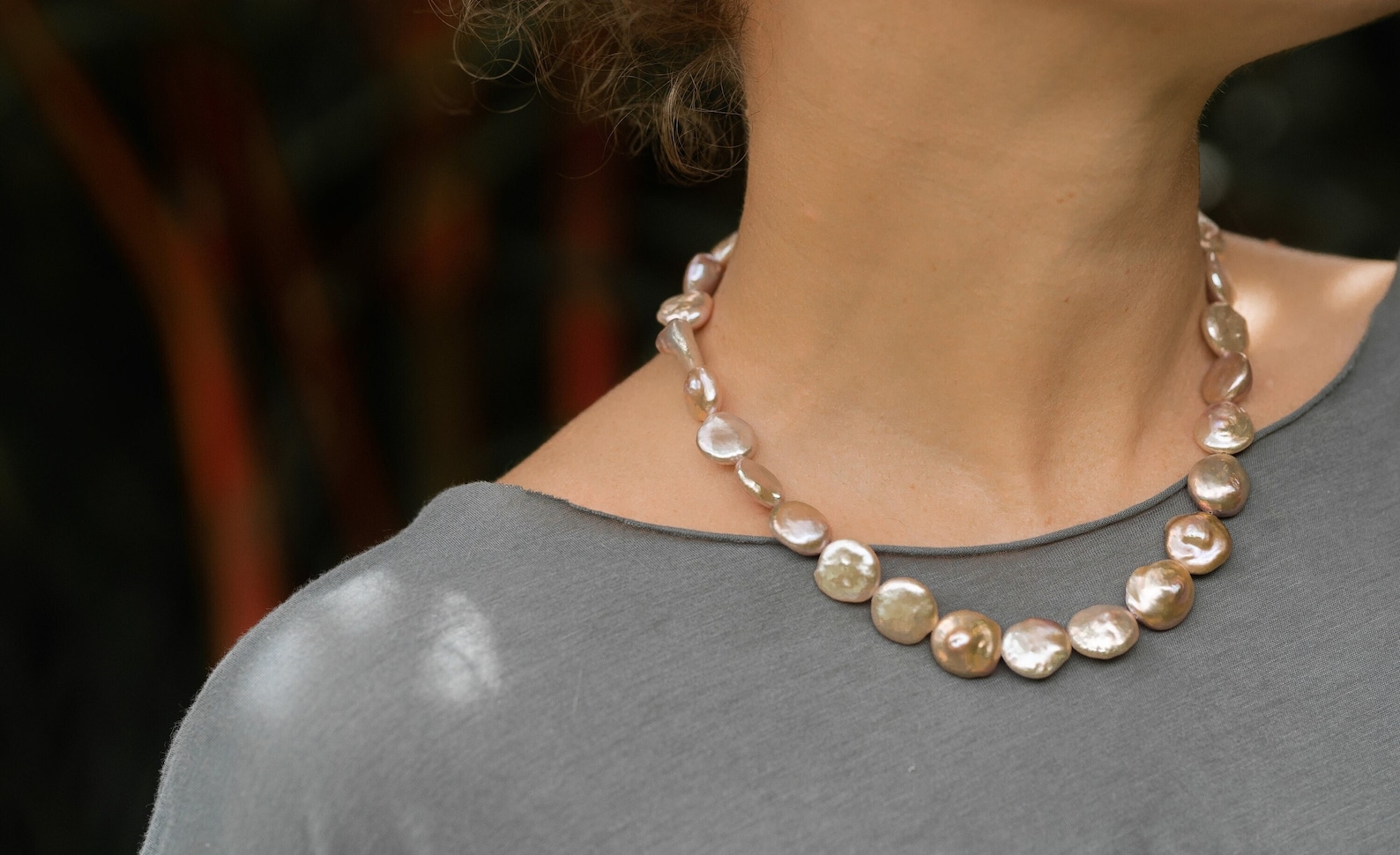 Pink Keshi Pearl Necklace Raw & Authentic Pearl Handcrafted Sterling ...