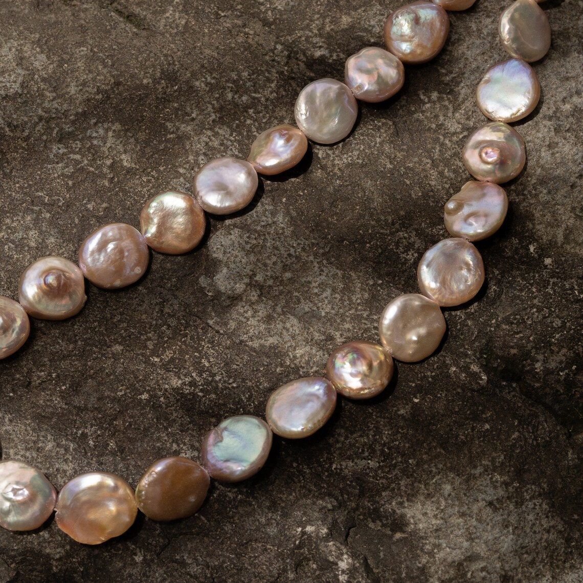 Pink Keshi Pearl Necklace Raw & Authentic Pearl Handcrafted Sterling ...