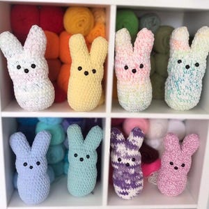 Peep Marshmallow Bunny Crochet Pattern - Etsy