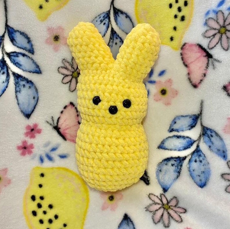 Peep Marshmallow Bunny Crochet Pattern - Etsy