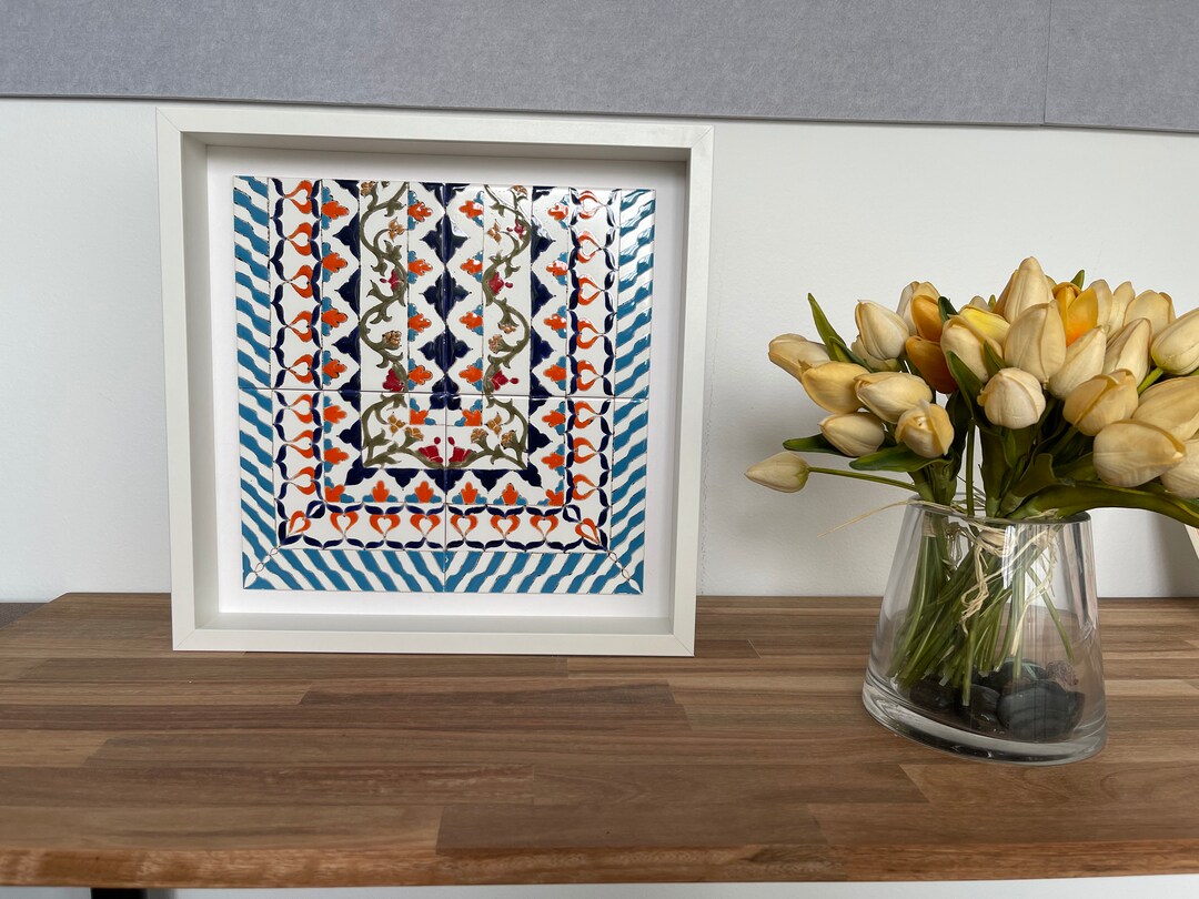 Hand Panted Tile Wall Decor Secret Art - Etsy