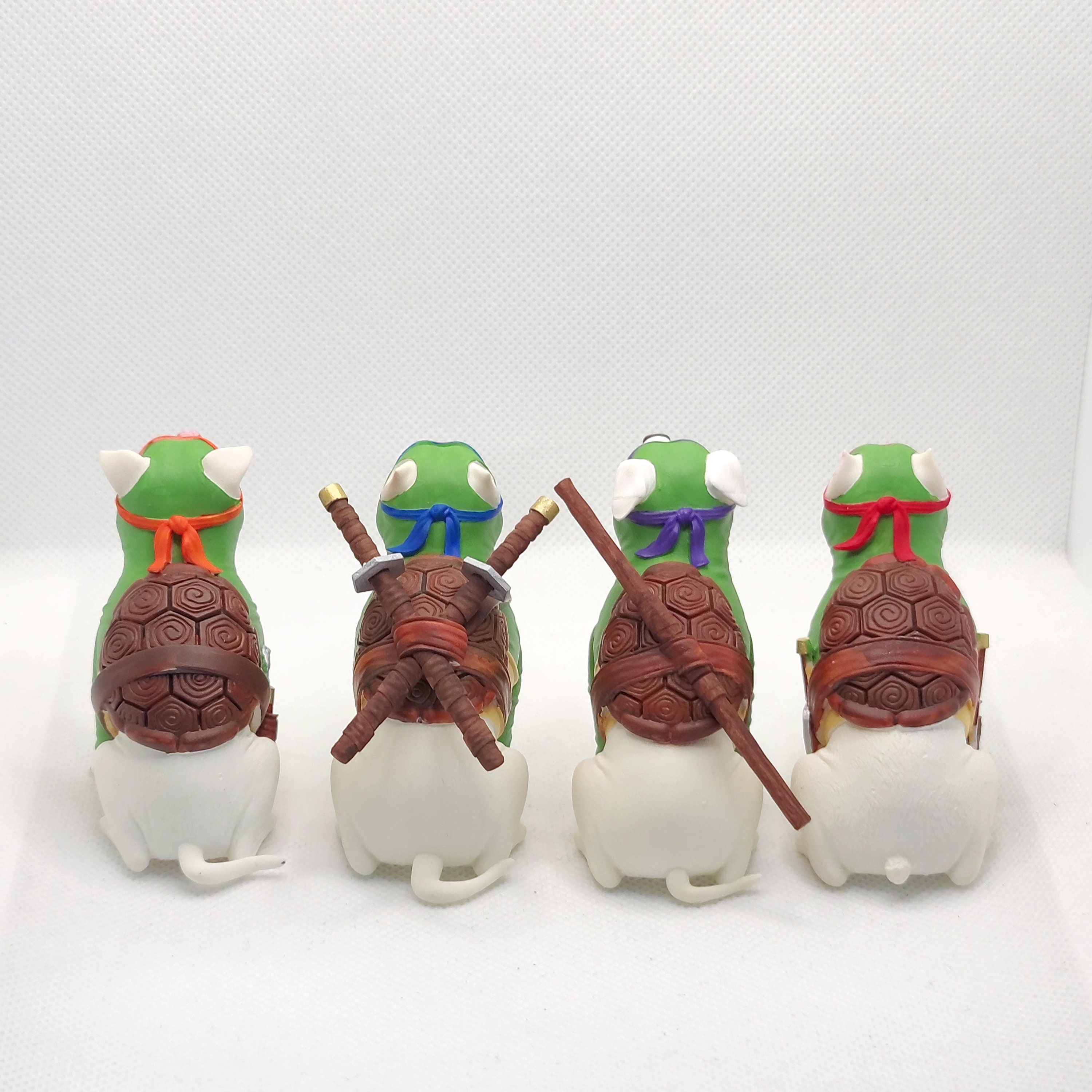 Ninja Turtle Pitbulls Fancy Furries Figurines Adorable - Etsy