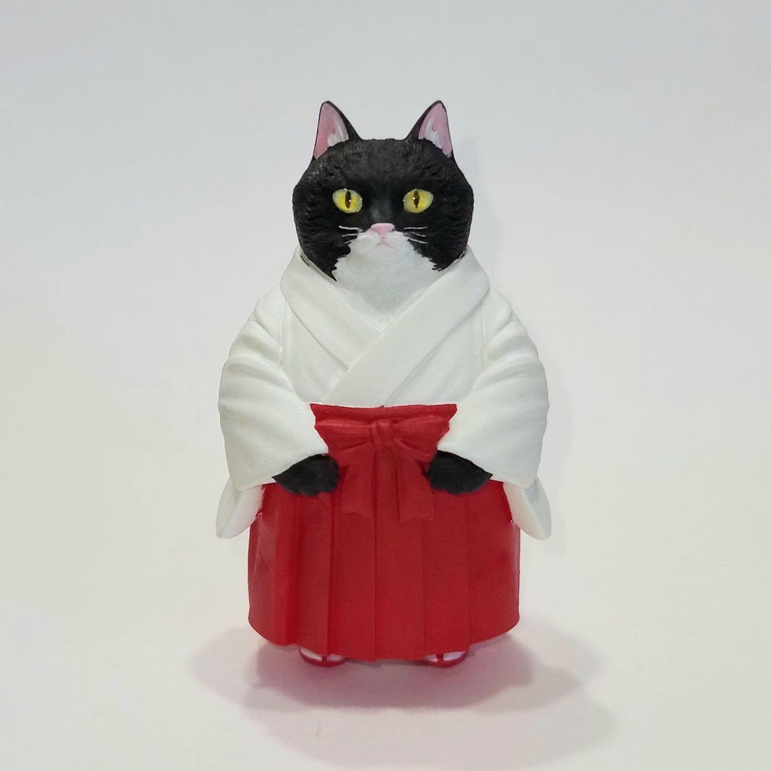 Tubby Tabbys Shrine Maiden Fancy Furries Figurines - Etsy