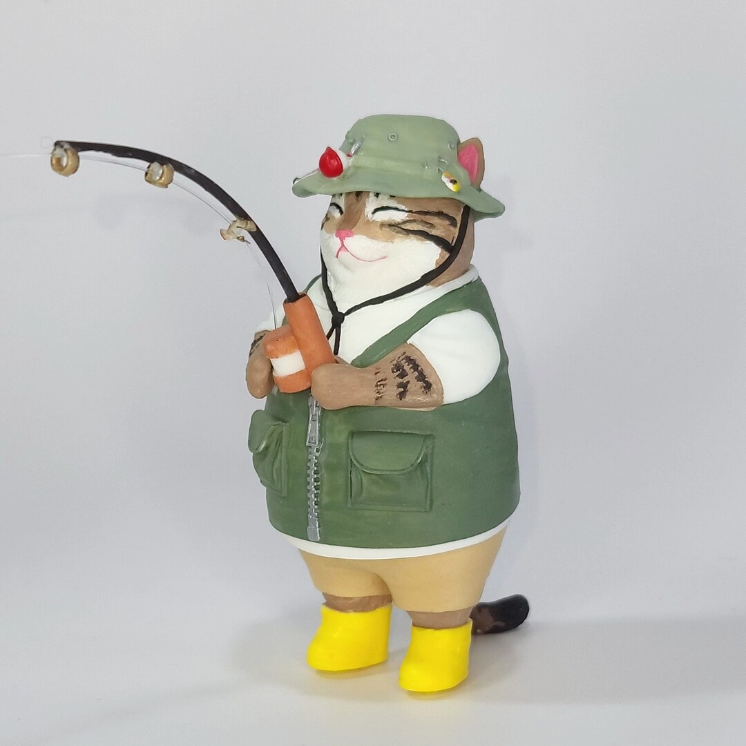 Fishing Kitty - Fancy Furries Figurines - Adorable Animal Friends ...