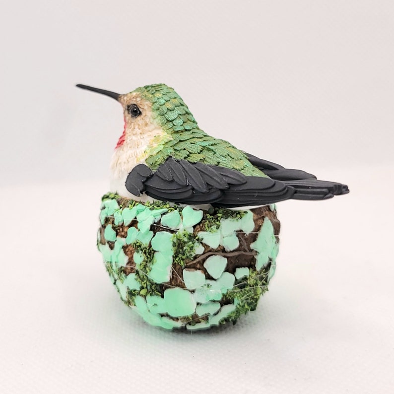 Hummingbird Nesting Fancy Furries Figurines Adorable - Etsy