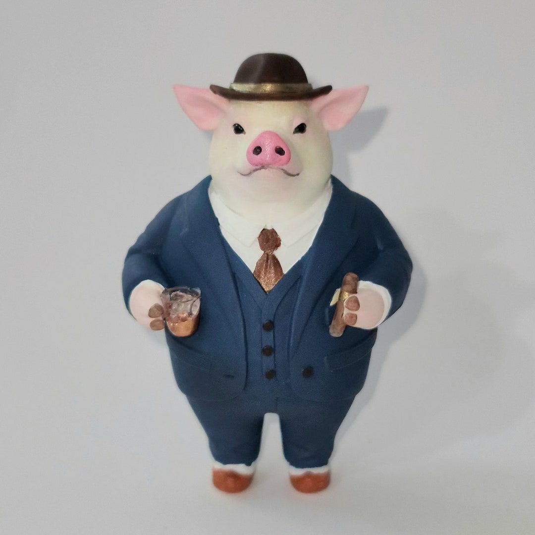 Billy Big Bones - Pig Mobster - Fancy Furries Figurines - Adorable ...