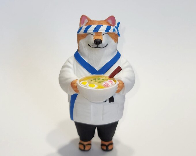 Siba Ramen Chef - Shiba Inu Figurine - Fancy Furries Figurines ...