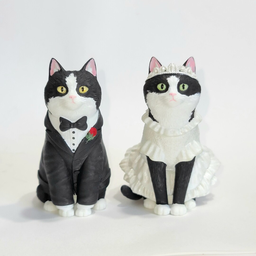Wedding Cats Fancy Furries Figurines Adorable Animal - Etsy