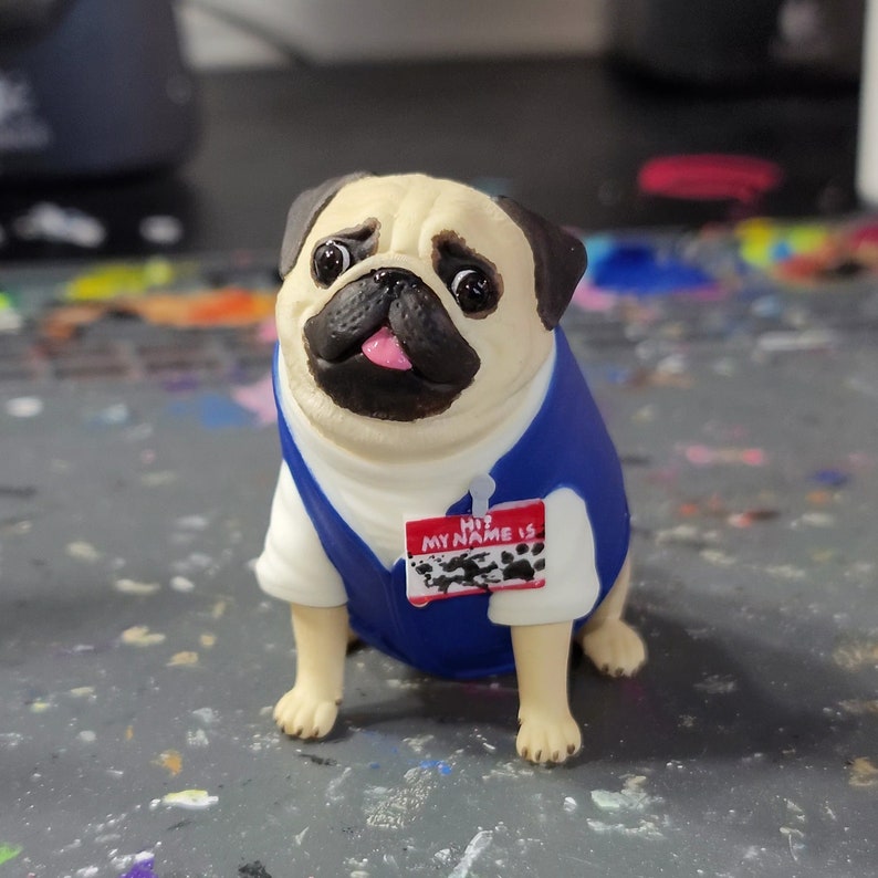 Customer Service Pug Fancy Furries Figurines Adorable - Etsy