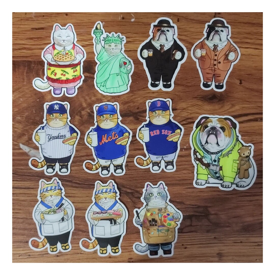 Cute Animal Stickers Fancy Furries Adorable Animal Friends Figurines ...