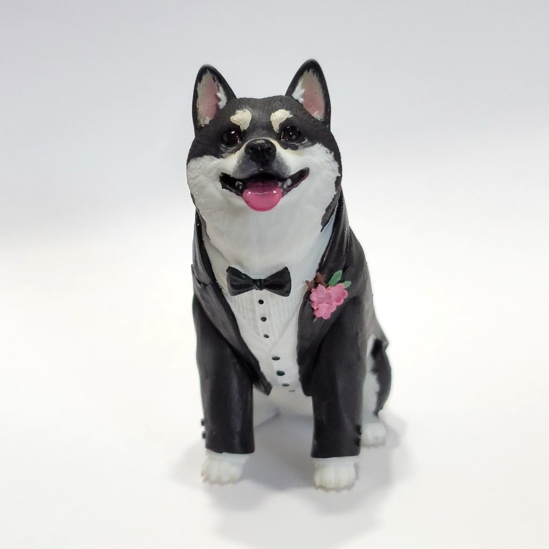 Shiba Inu in a Tux Fancy Furries Figurines Adorable Animal - Etsy
